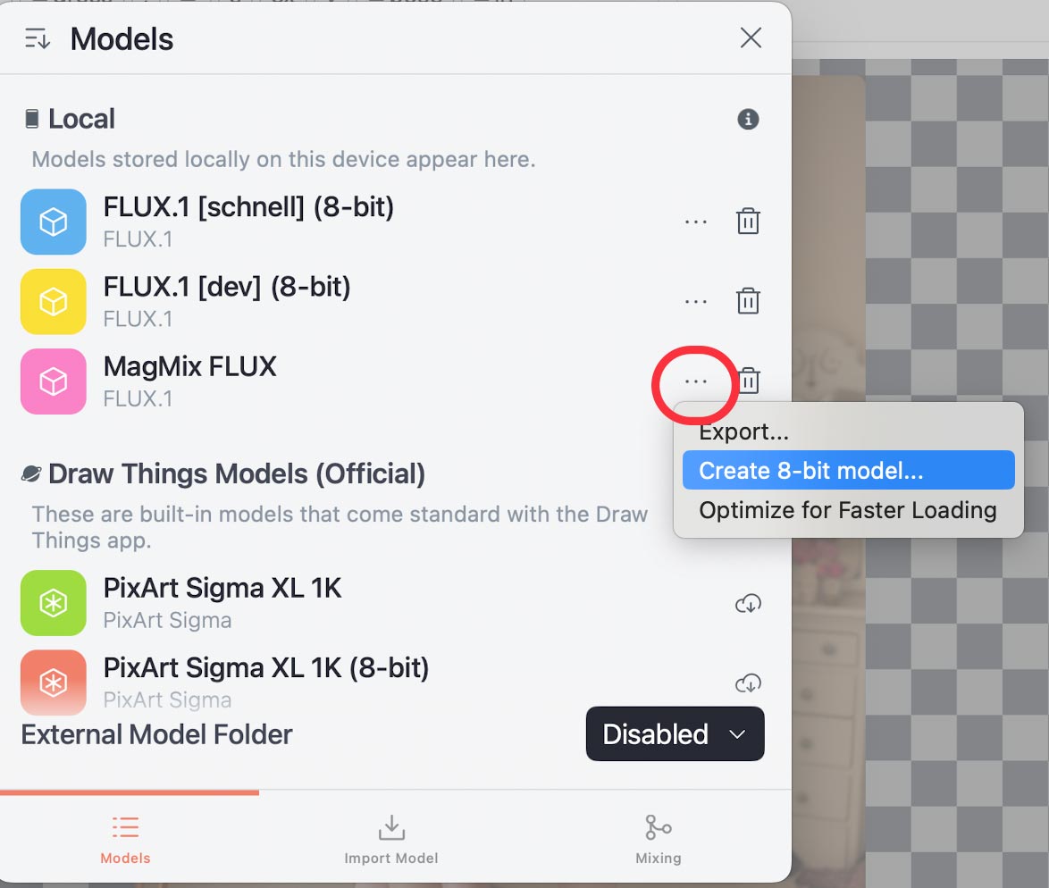 วิธีใช้ MagMix FLUX ใน Draw Things – MagMix